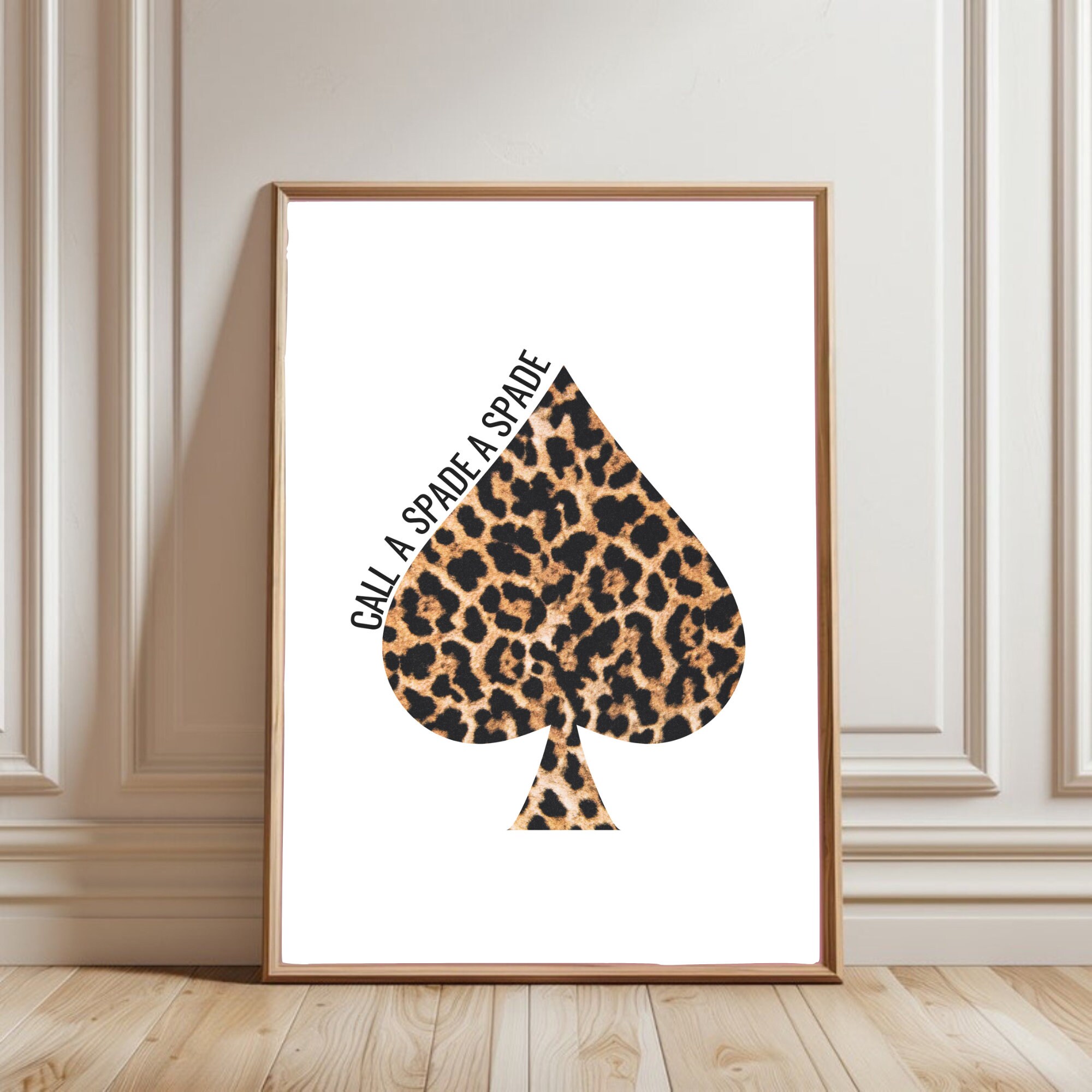 Printable Black Spade Wall Art, Trendy Aesthetic Spade Playing Card ...