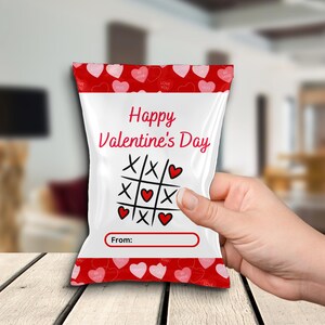 Printable Valentine's Day Chip Bag Label Bundle, Colorful Heart Chip ...