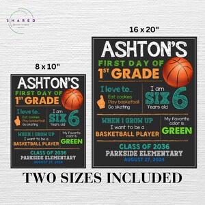 Editable First Day of School Sign, Printable Chalkboard Back to School ...