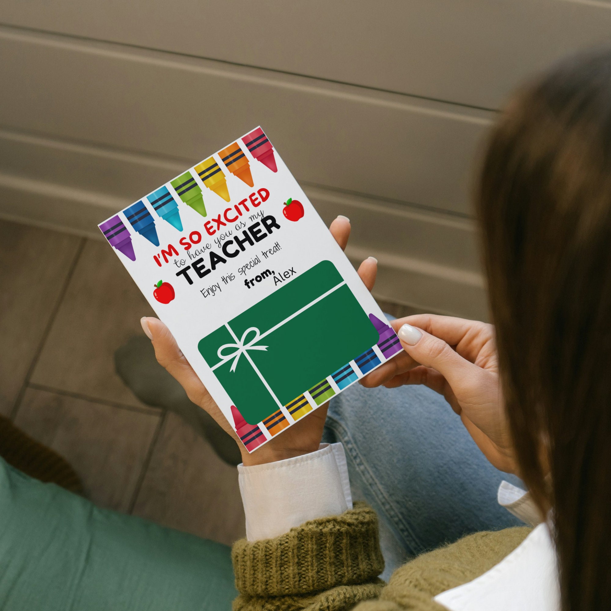 Editable Back to School Gift Card Holder, Printable Teacher Gift Card ...