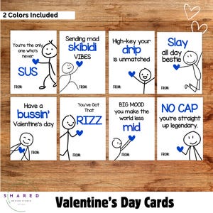 Slang Kids Valentine's Day Cards, Funny Printable Classroom Gift ...
