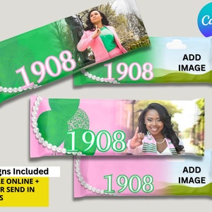 Editable Pink & Green Candy Bar Wrapper, Printable AKA Candy Bar Label ...