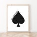 Printable Black Spade Wall Art, Trendy Aesthetic Spade Playing Card ...