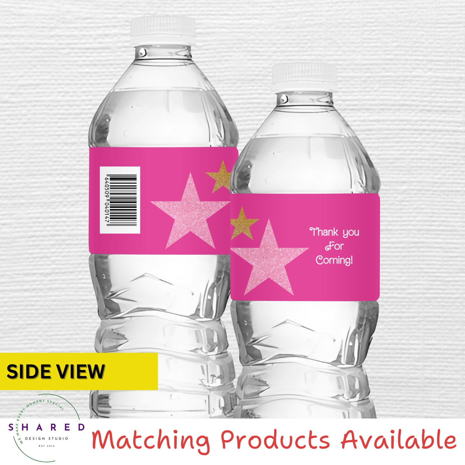 Editable Birthday Party Printable Water Bottle Label | Party Favor Pink ...