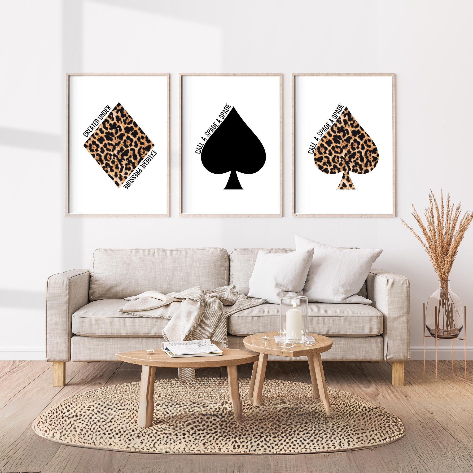 Printable Black Spade Wall Art, Trendy Aesthetic Spade Playing Card ...