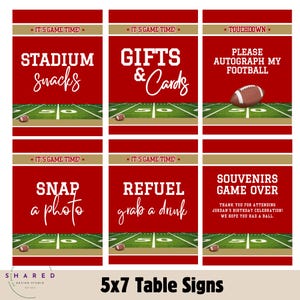 Red & Gold Colors San Francisco Football Team Birthday Party Printable ...