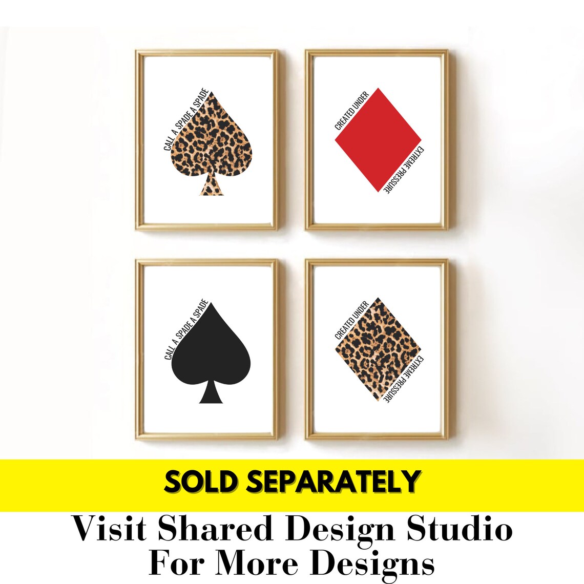 Printable Black Spade Wall Art, Trendy Aesthetic Spade Playing Card ...