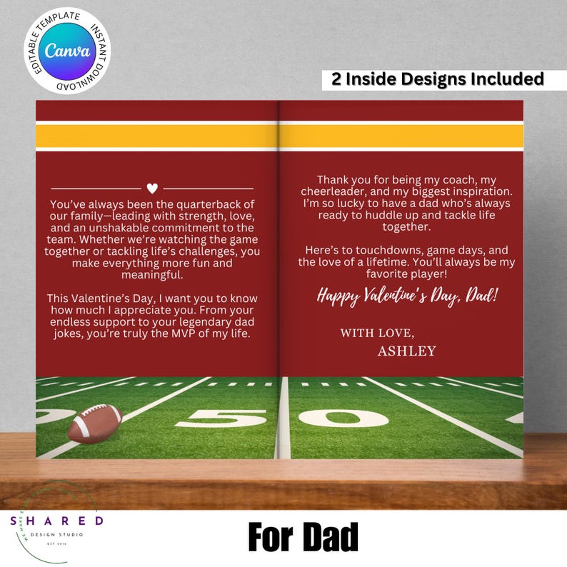 Maroon & Gold Colors Washington Football Team Valentine's Day Printable ...