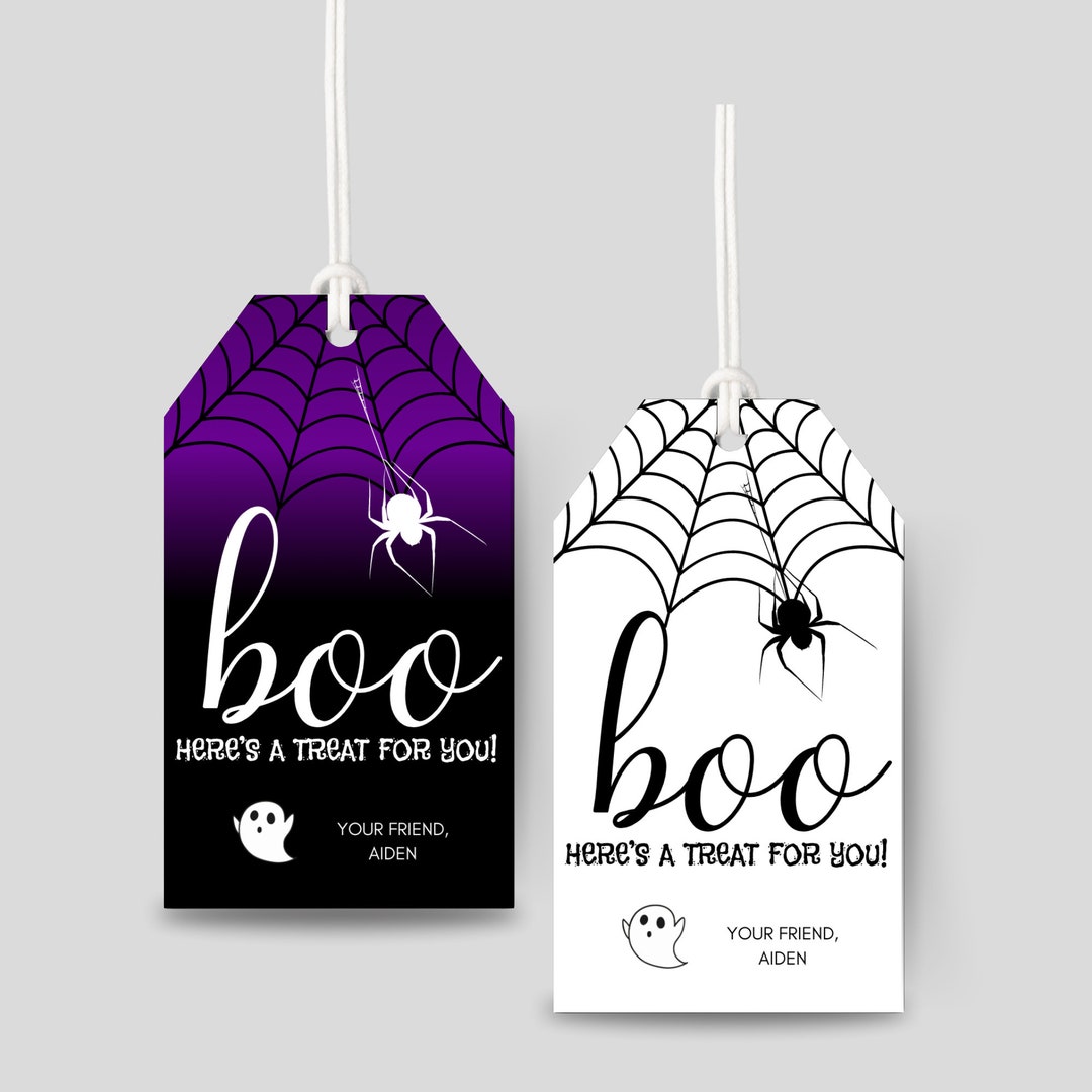 Editable Halloween Favor Tags, Printable Costume Party Treat Bag Tags ...