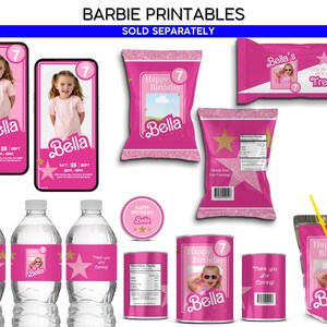 Editable Pink Birthday Party Printable Mini Chocolate Candy Bar Labels ...
