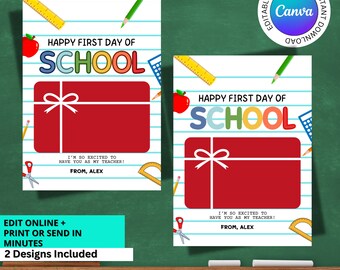 Editable Sip Sip Hooray Back to School Gift Card Holder, Meet the ...