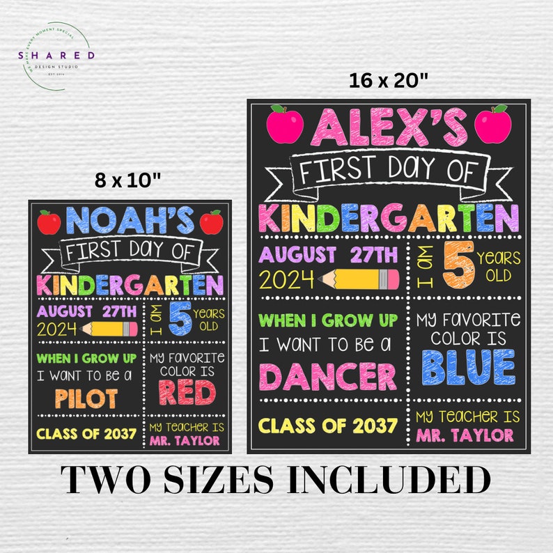 Editable First Day of School Sign, Printable Back to School Photo Prop ...