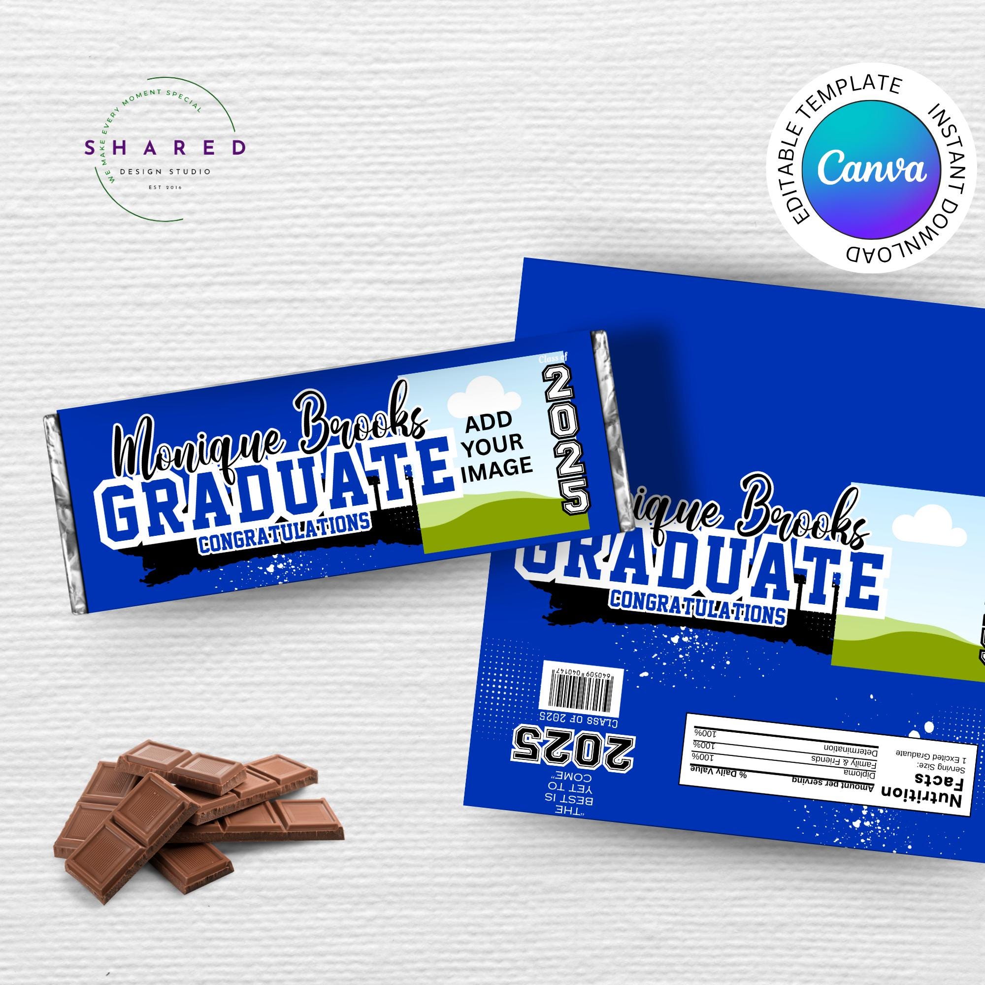 Editable Graduate Candy Bar Wrapper, Printable Class of 2025 Grad ...