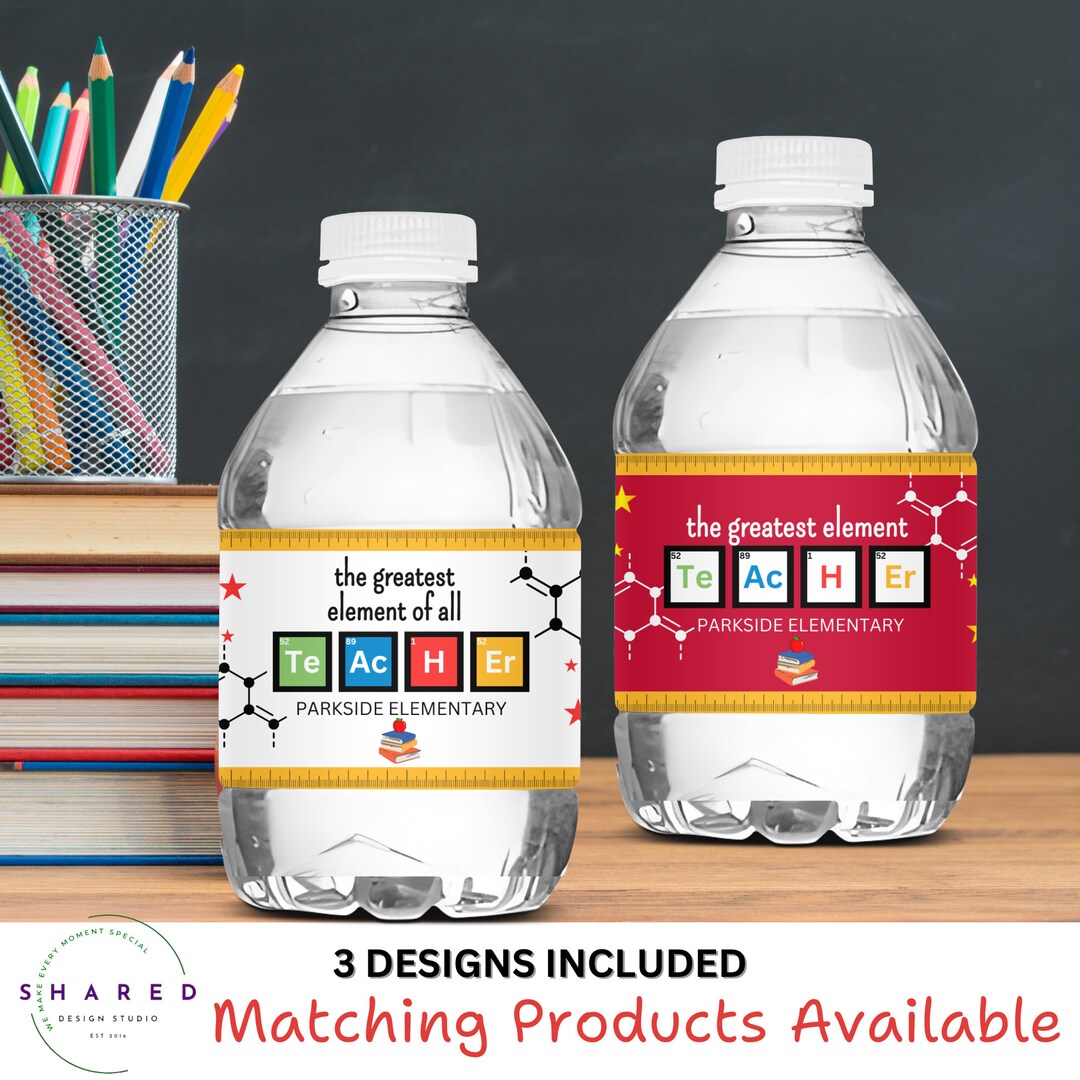 Editable Back to School Water Bottle Label, Printable Greatest Element ...