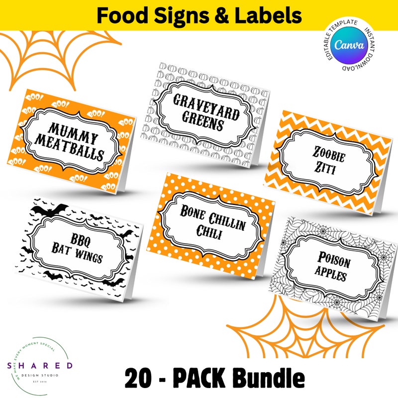 Buffet Menu Tags - Etsy