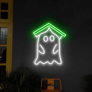 Ghost Book Neon Sign,ghost Nerd LED Sign,halloween Library Neon Sign ...