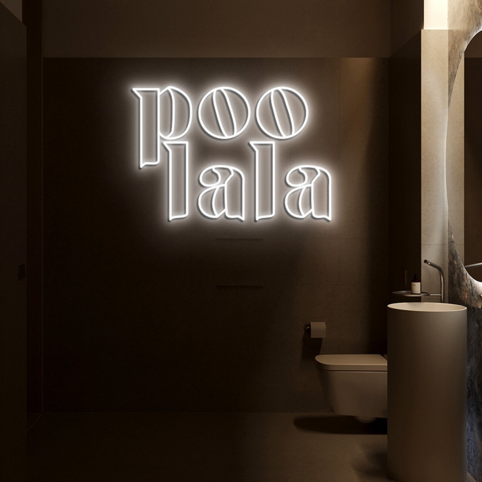 POO Lala Neon Sign, Custom Toilet Poo Light Sign, Funny Neon Light ...