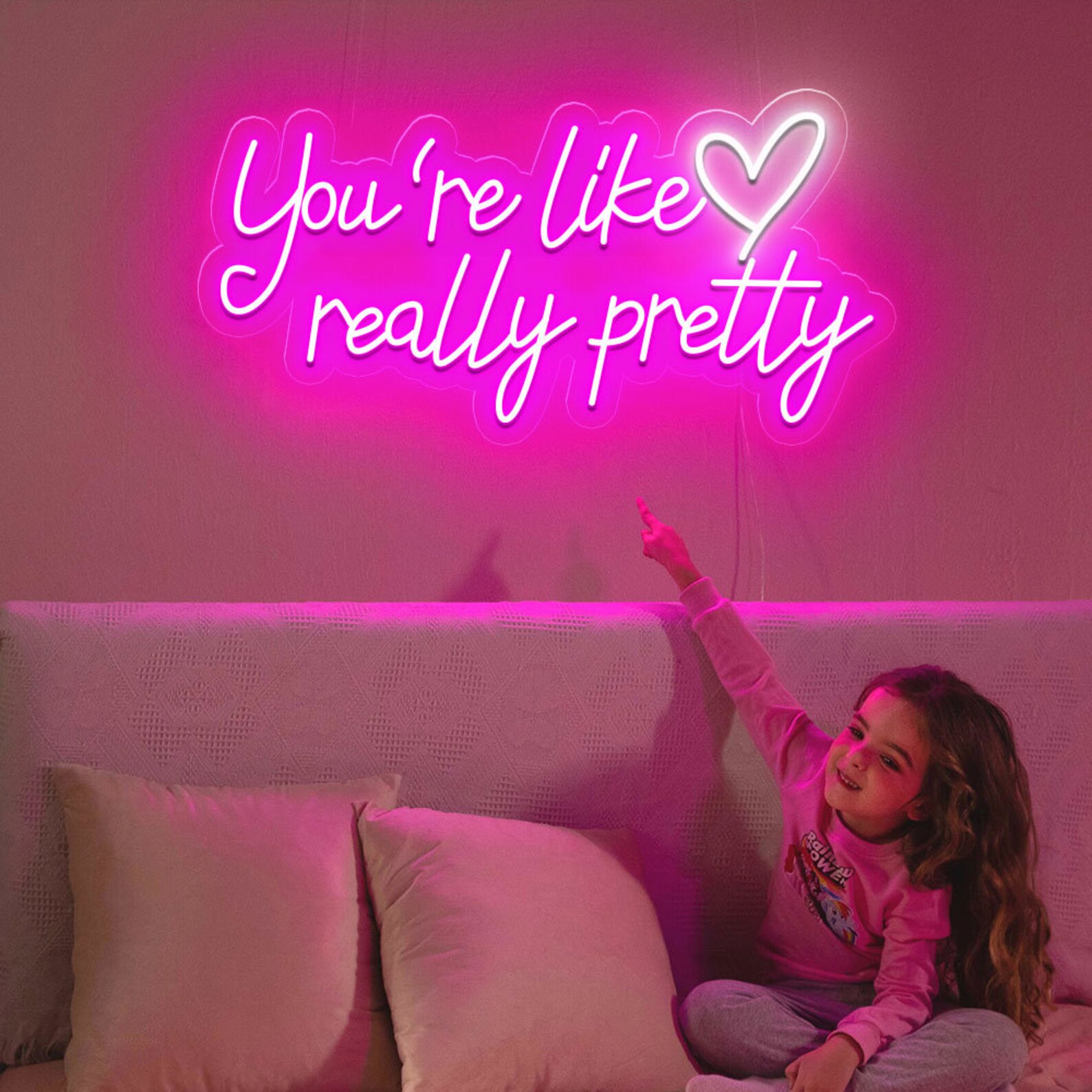 You're Like Really Pretty, Custom Neon Sign, Pink Led Light,neon Sign ...