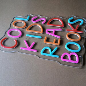 Library Neon Sign, Cool Kids Read Books Neon Sign, Coffee Book Light ...