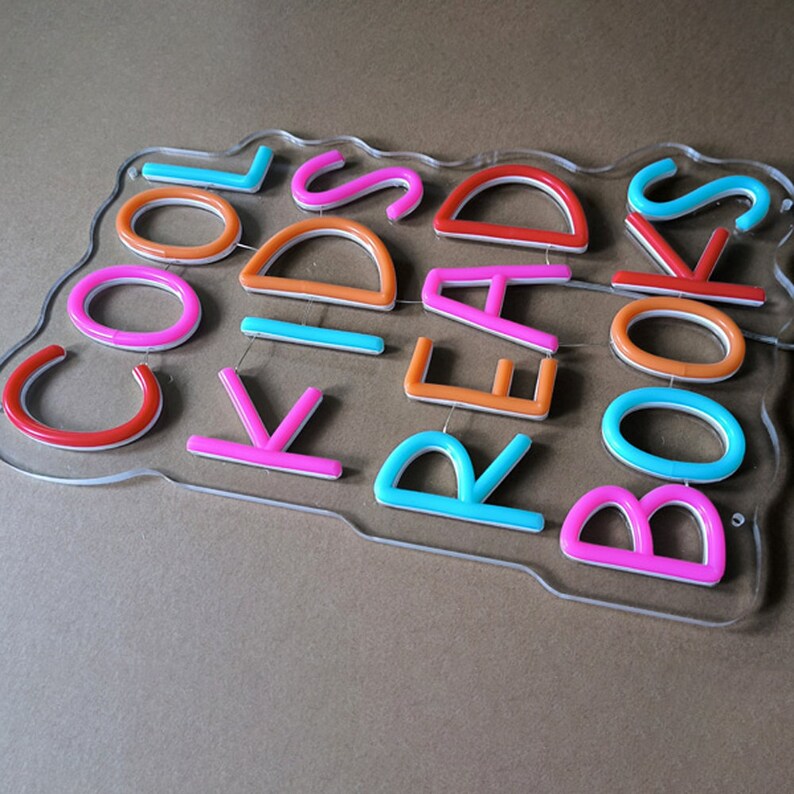 Cool Kids Read Books Neon Sign, Library Neon Sign, Coffee Book Light ...