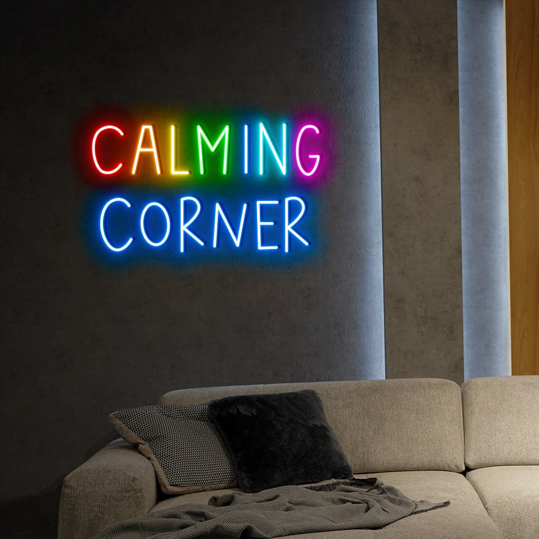 Calming Corner Neon Sign, Corner Room LED Decor, Coffee Calming Lights ...