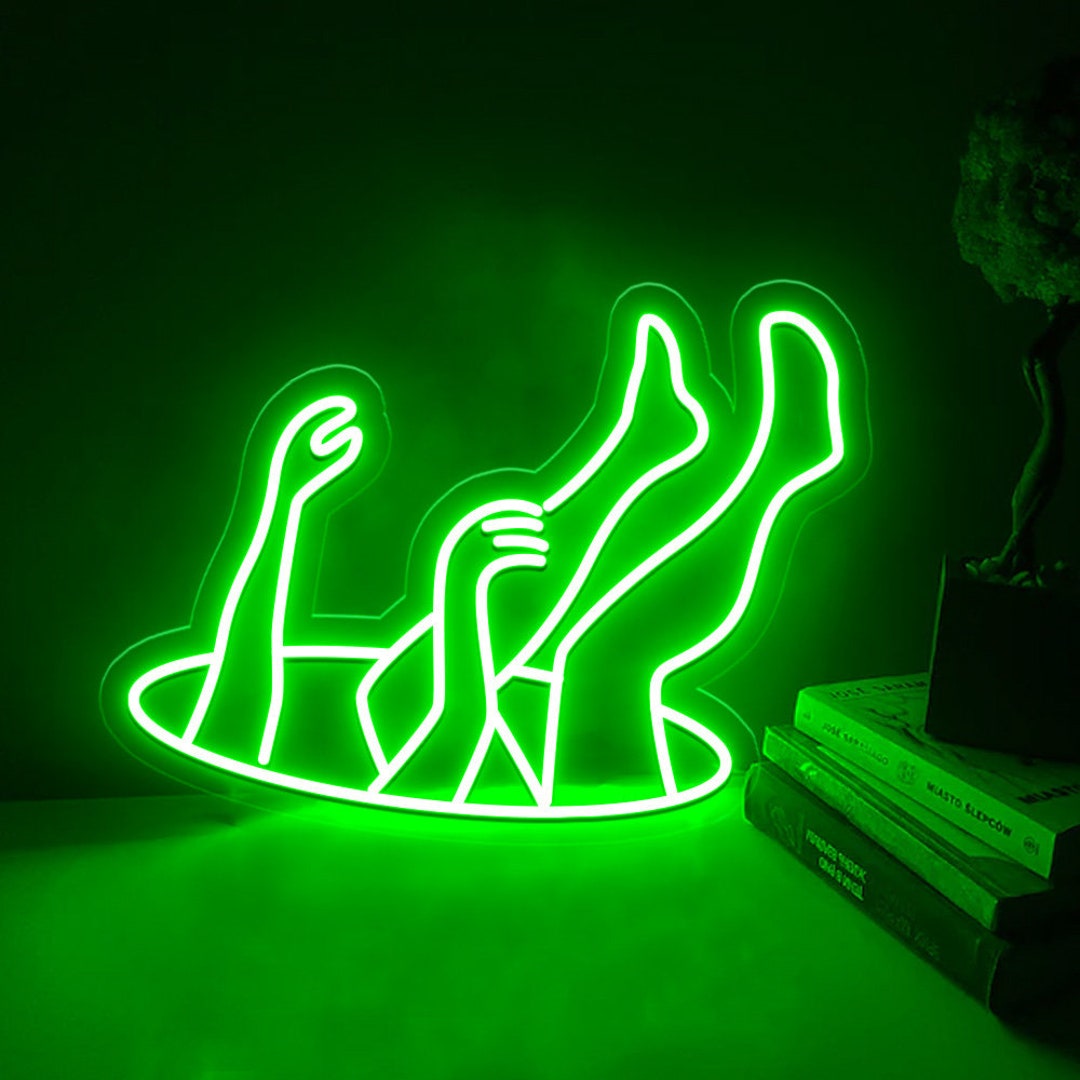 Fall Into A Hole Neon Sign, Falling Neon Sign, Upset Neon Sign ...