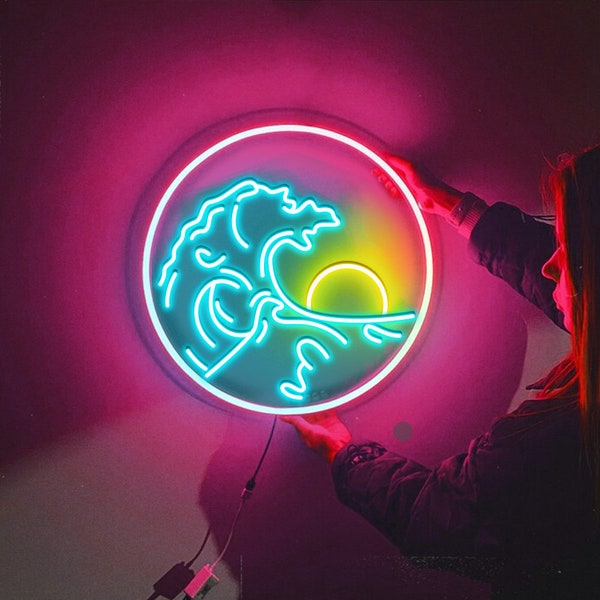Led Wave Neon Light - Etsy
