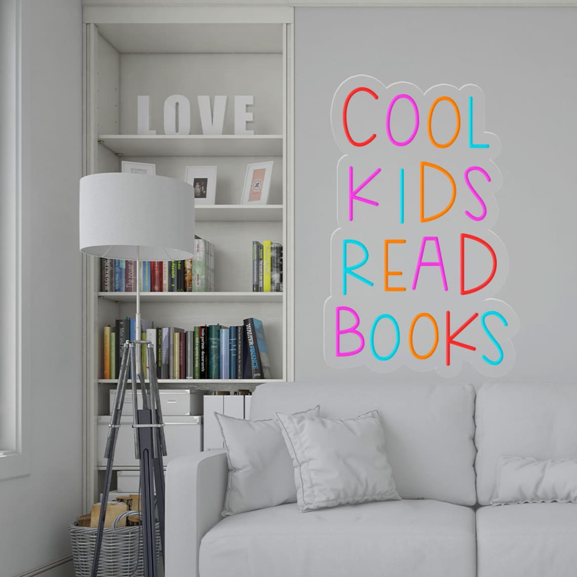 Cool Kids Read Books Neon Sign, Library Neon Sign, Coffee Book Light ...