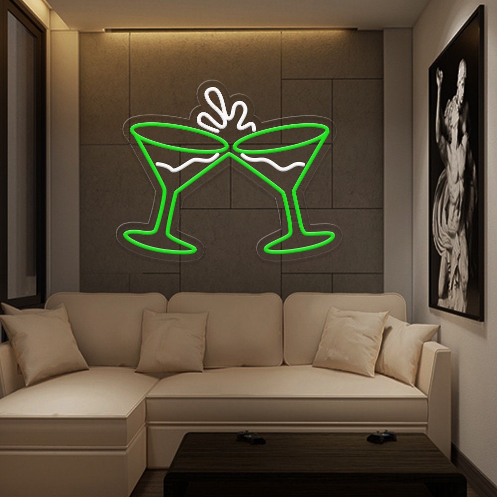 Martini LED Neon Sign, Martini Glass Neon Sign,pub Decoration,bar ...