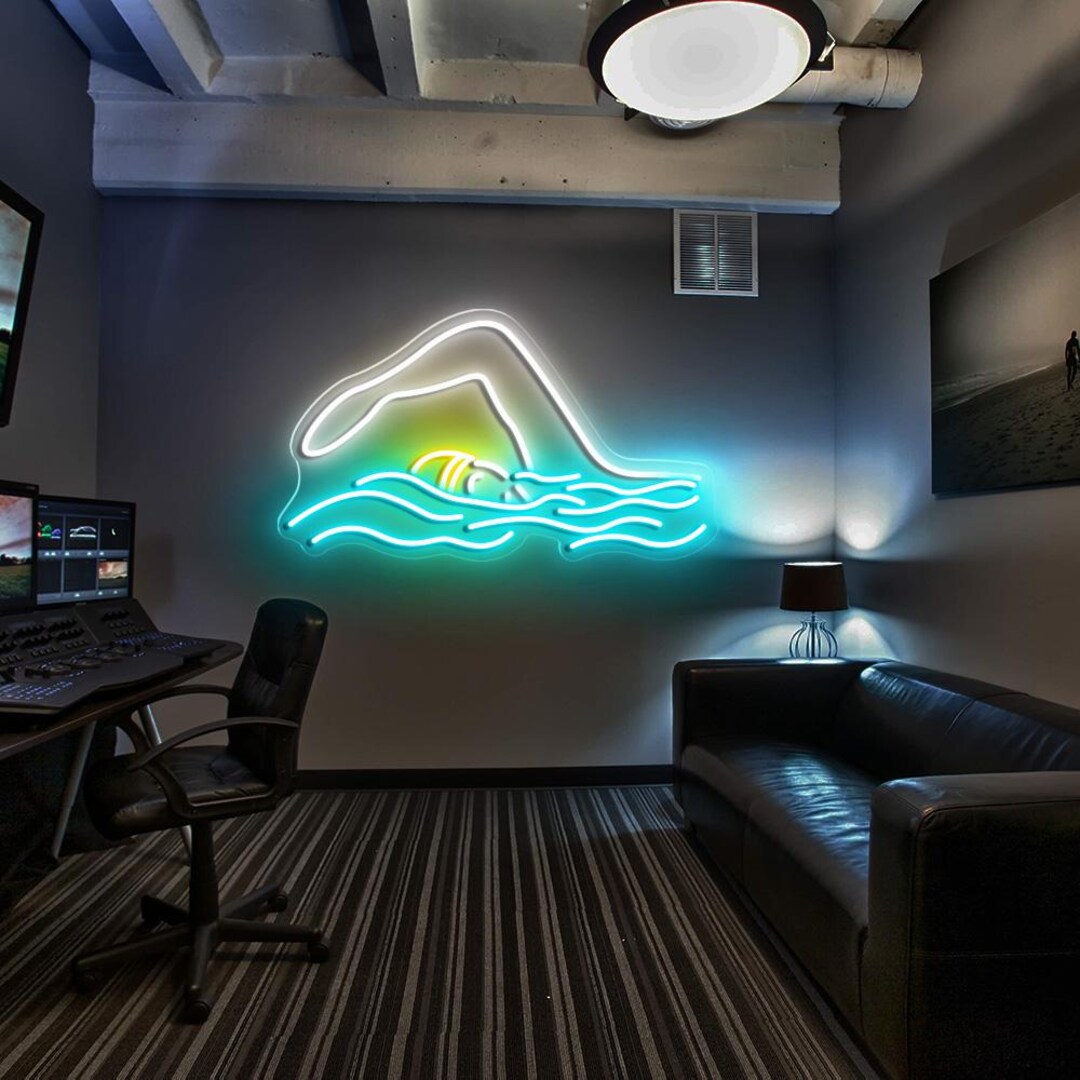 Swimming Neon Sign, Swimmer Neon Sign, Sport Neon Sign,athlete Neon ...