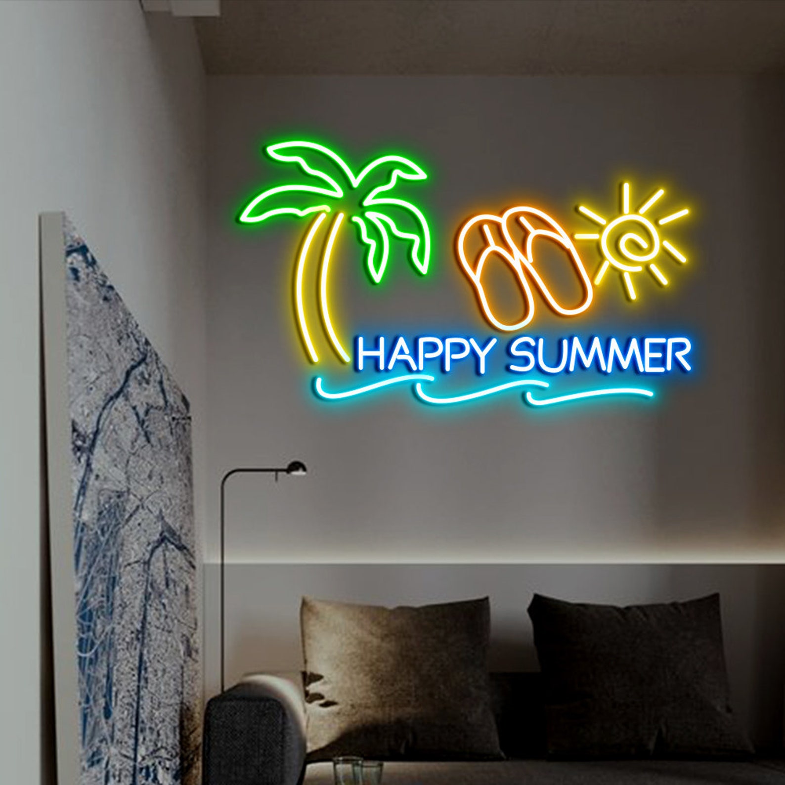 Let's Party Neon Sign, Festival Neon Sign, Pool Party Neon Sign, Bar ...