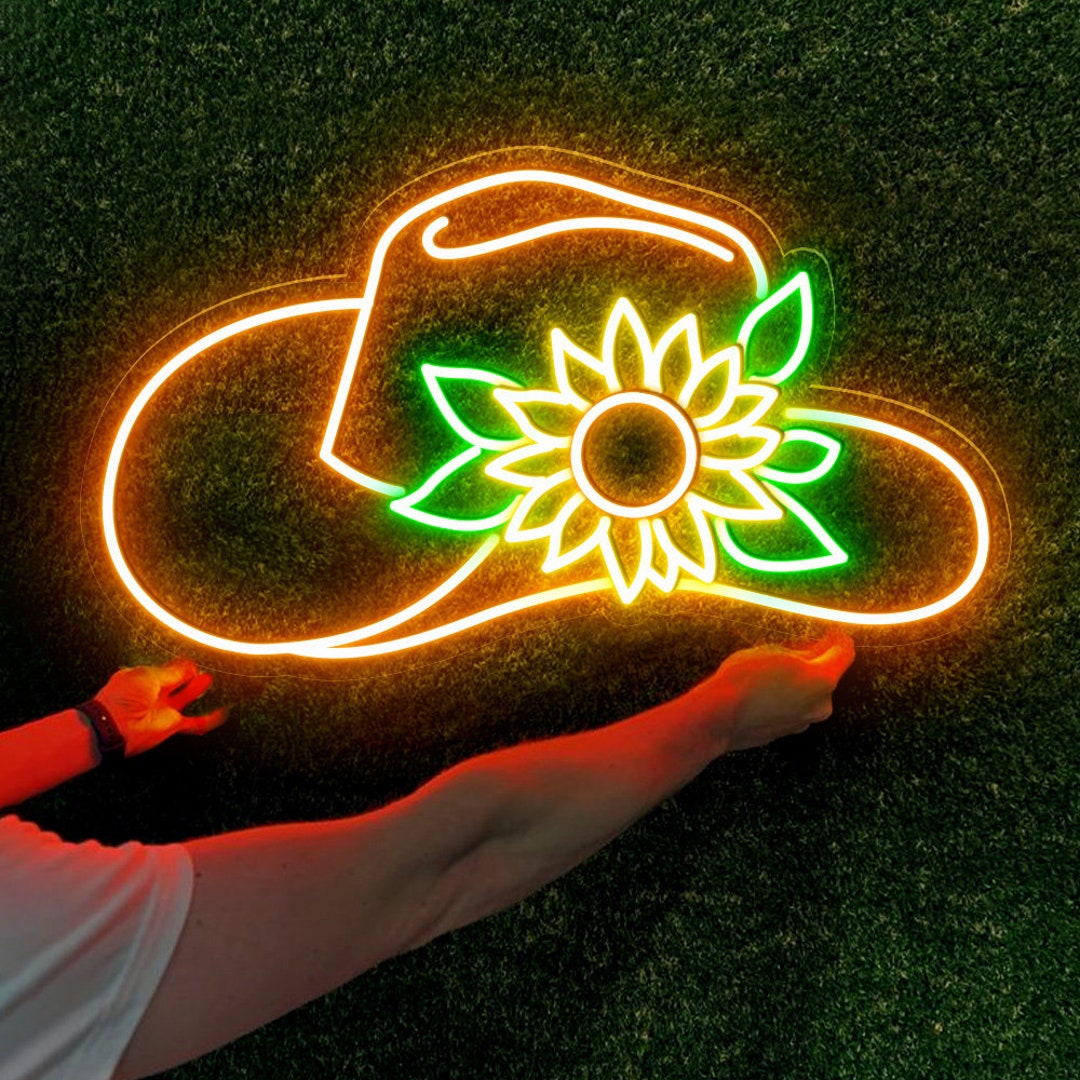Cowboy Hat Neon Sign, Cowboy LED Sign, Texas Cowboy Girl Sign, Western ...