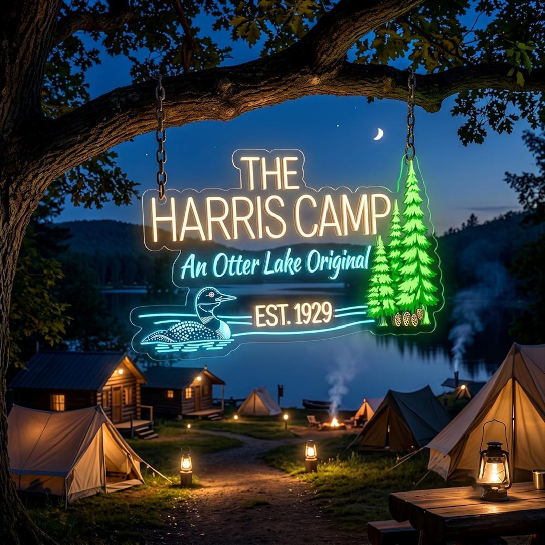 Custom Family Camp LED Sign, Camping Neon Sign, Family Campsite Sign ...