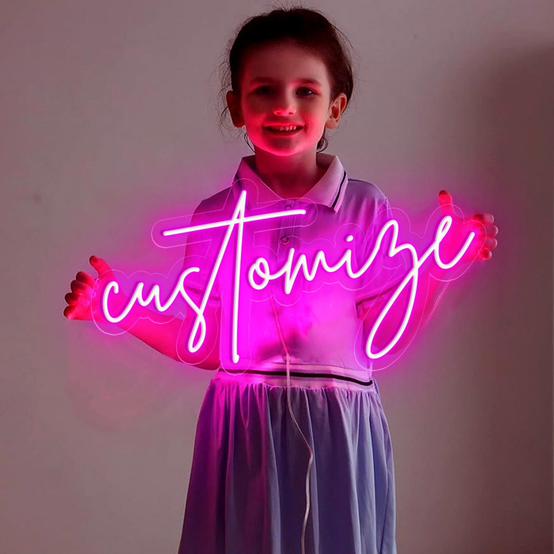 Battery Neon Sign, Custom Neon Name Sign, Custom Neon Sign, Light up ...