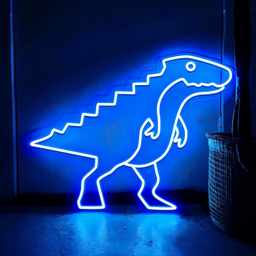Dinosaur Sign, Animals Lover LED/NEON Neon Light, Custom Color LED ...