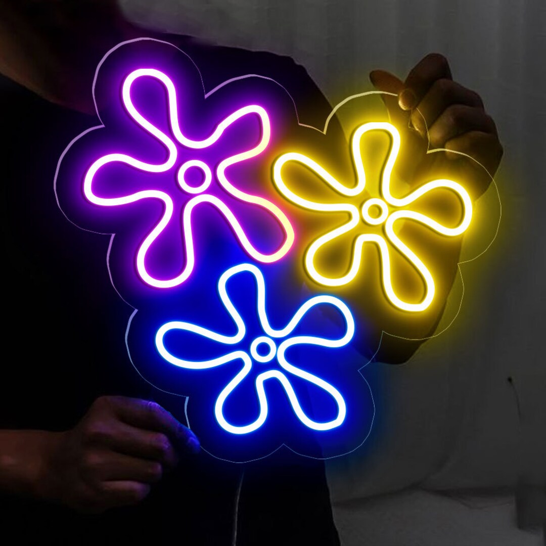 Chamomile Flower Neon Sign, Flora Plant Neon Sign, Camomile Neon Sign ...