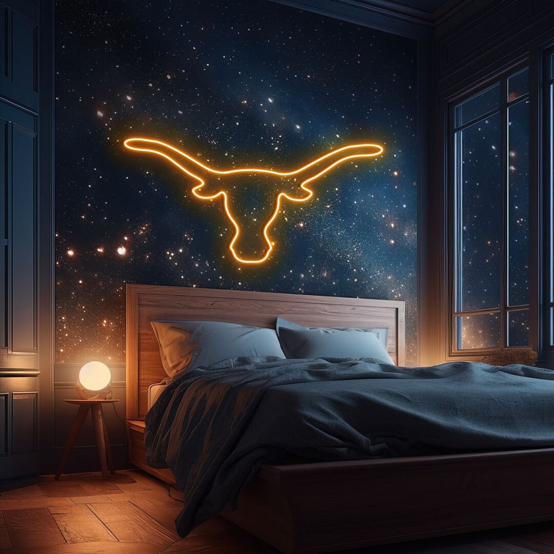 Longhorn Bull Neon Sign,texas Custom LED Sign,western Bull Lights Sign ...