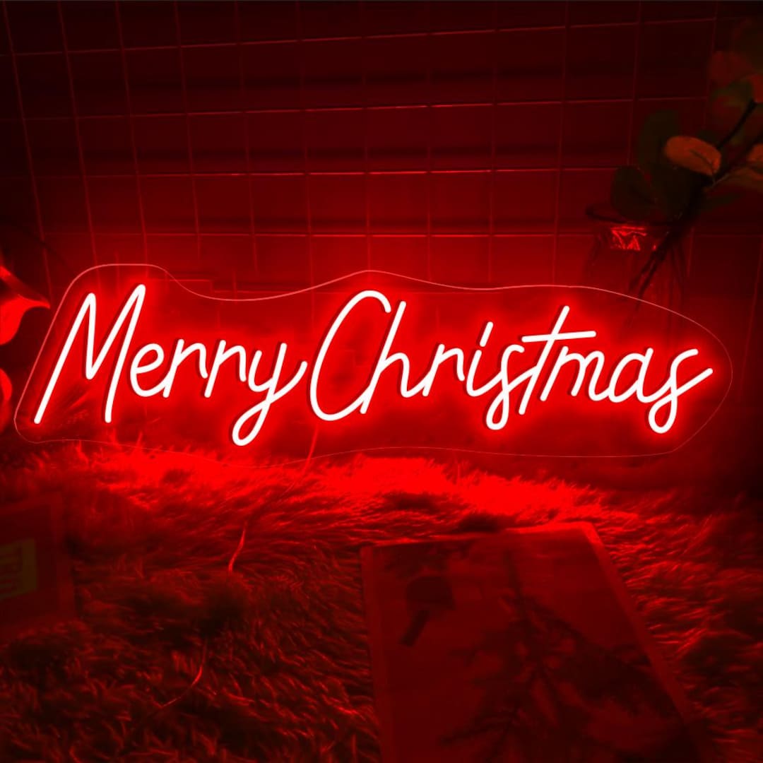 Merry Christmas Neon Sign, Christmas Neon Sign, Xmas Neon Sign ...