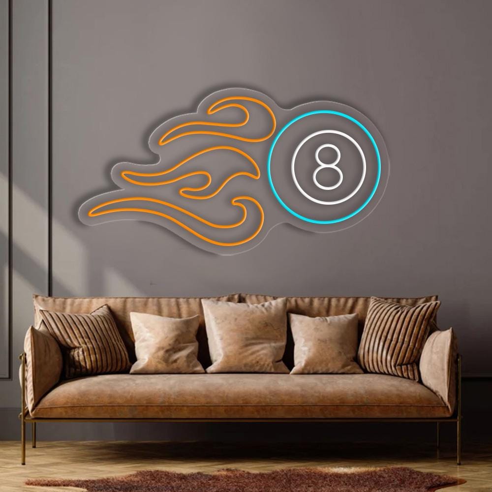 Billiard Neon Sign, Bia Neon Sign, Billiards Ball Neon Sign, Game Neon ...