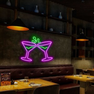 Martini LED Neon Sign, Martini Glass Neon Sign,pub Decoration,bar ...