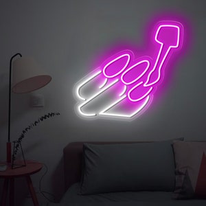 Finger Nails LED Neon Sign,nail Neon Lights Wall,nail Custom Business ...