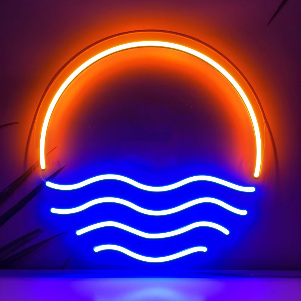 Vaporwave Neon Sign, Sunset Neon Sign, Muti Colored Vaporwave, Bedroom ...