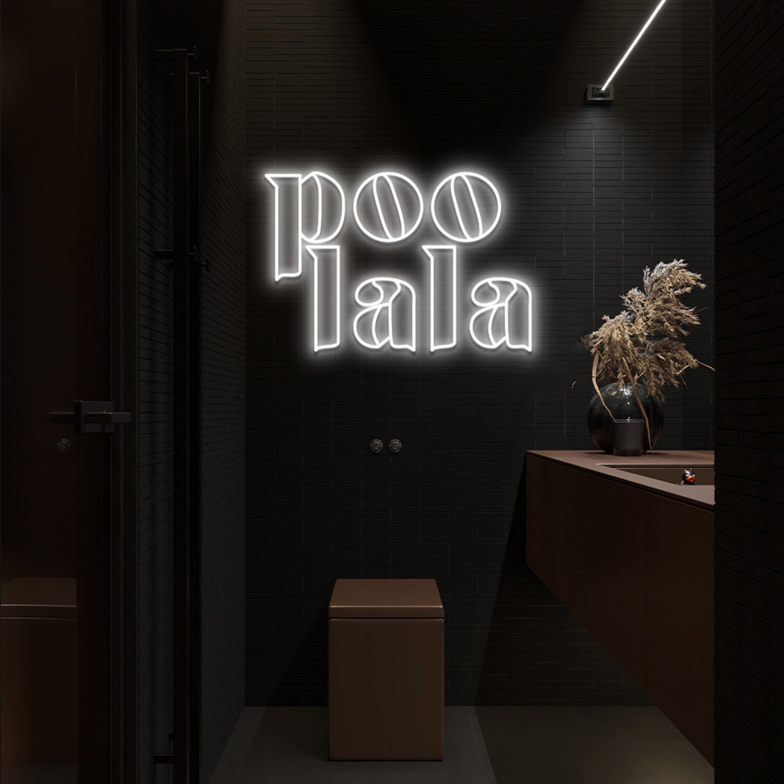 POO Lala Neon Sign, Custom Toilet Poo Light Sign, Funny Neon Light ...