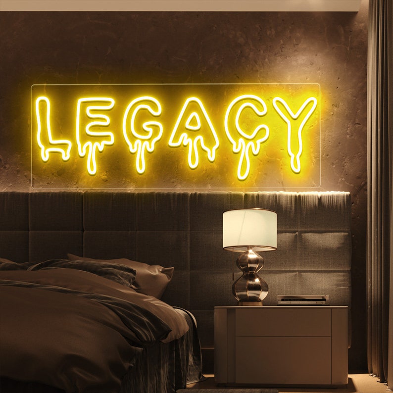 Dripping Legacy Neon Sign, Heritage Neon Sign,dropping Legacy Light Up ...