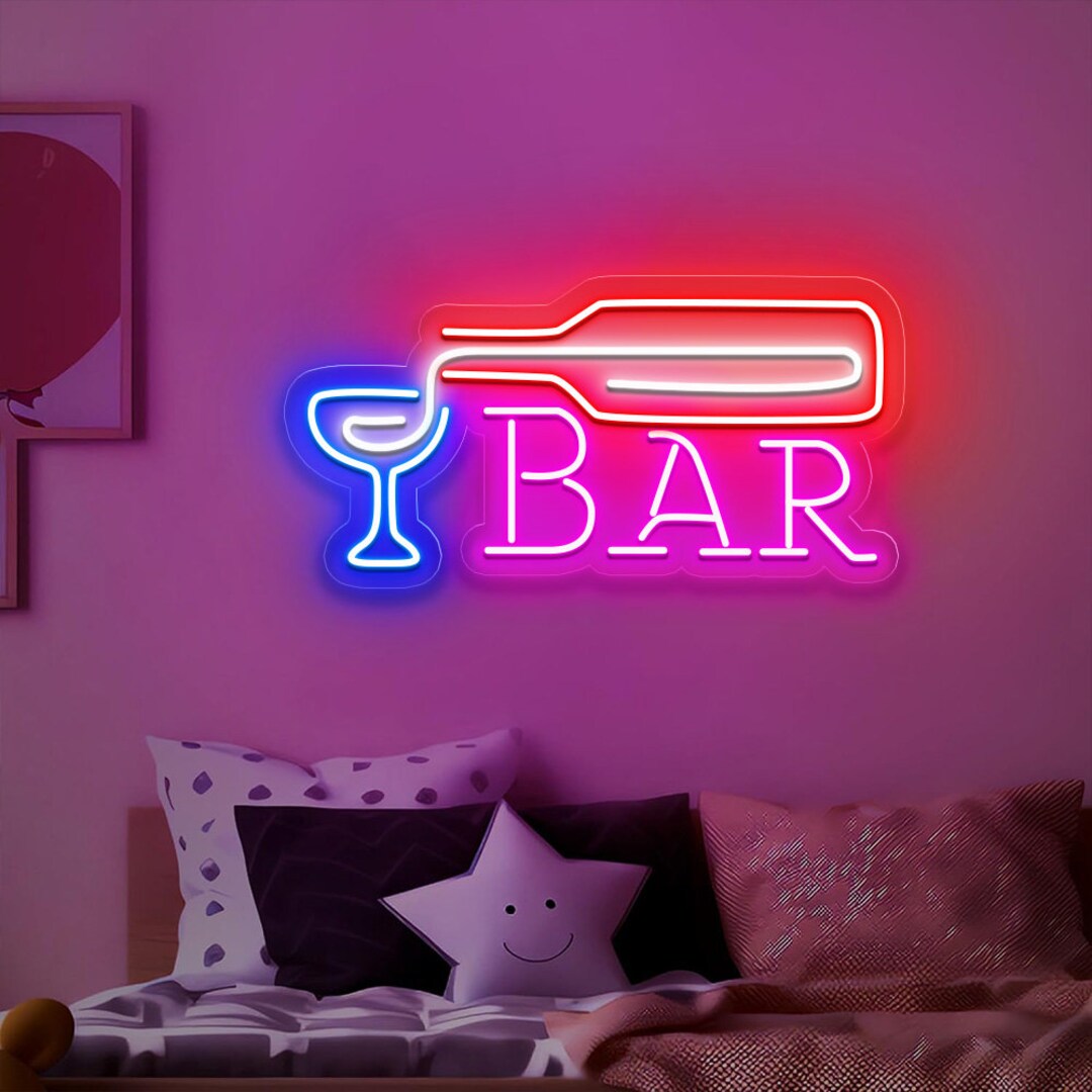 Martini LED Neon Sign, Martini Glass Neon Sign,pub Decoration,bar ...