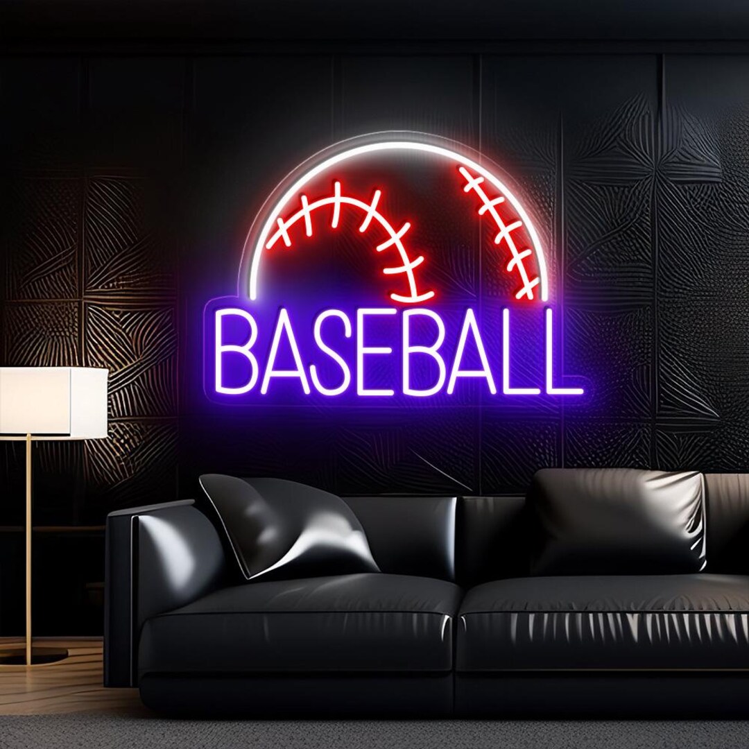Baseball Neon Sign, Sport Neon Sign, Custom Baseball Name Neon Sign ...