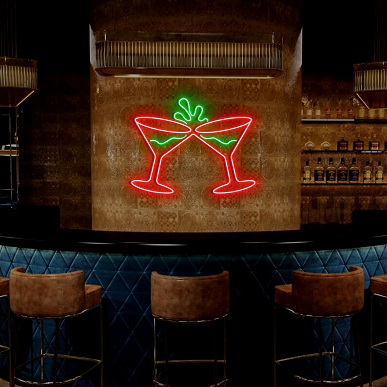 Martini LED Neon Sign, Martini Glass Neon Sign,pub Decoration,bar ...