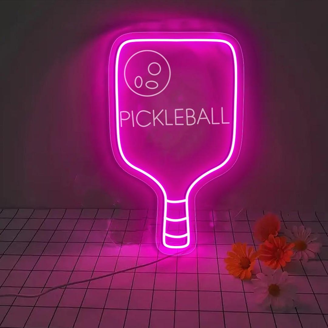 Pickle Ball Neon Sign, Pickleball Neon LED, Pickleball Paddles Neon ...