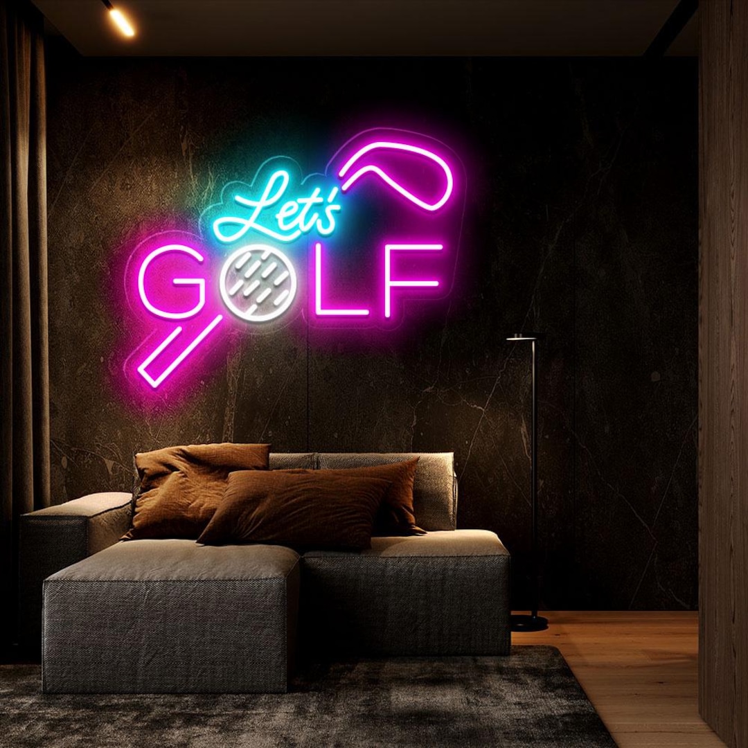 Let's Golf Neon Sign, Golf Neon Sign, Golf Shop Neon Sign,golf Course ...