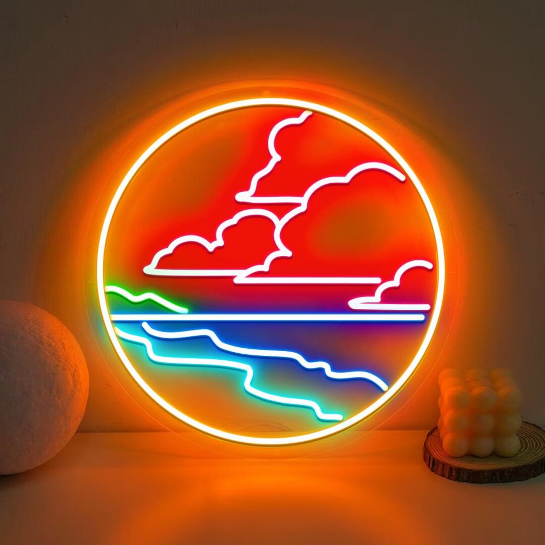Cloud Neon Light Up, Sky Rainbow Custom Neon Sign, Cloudy LED, Dreamer ...
